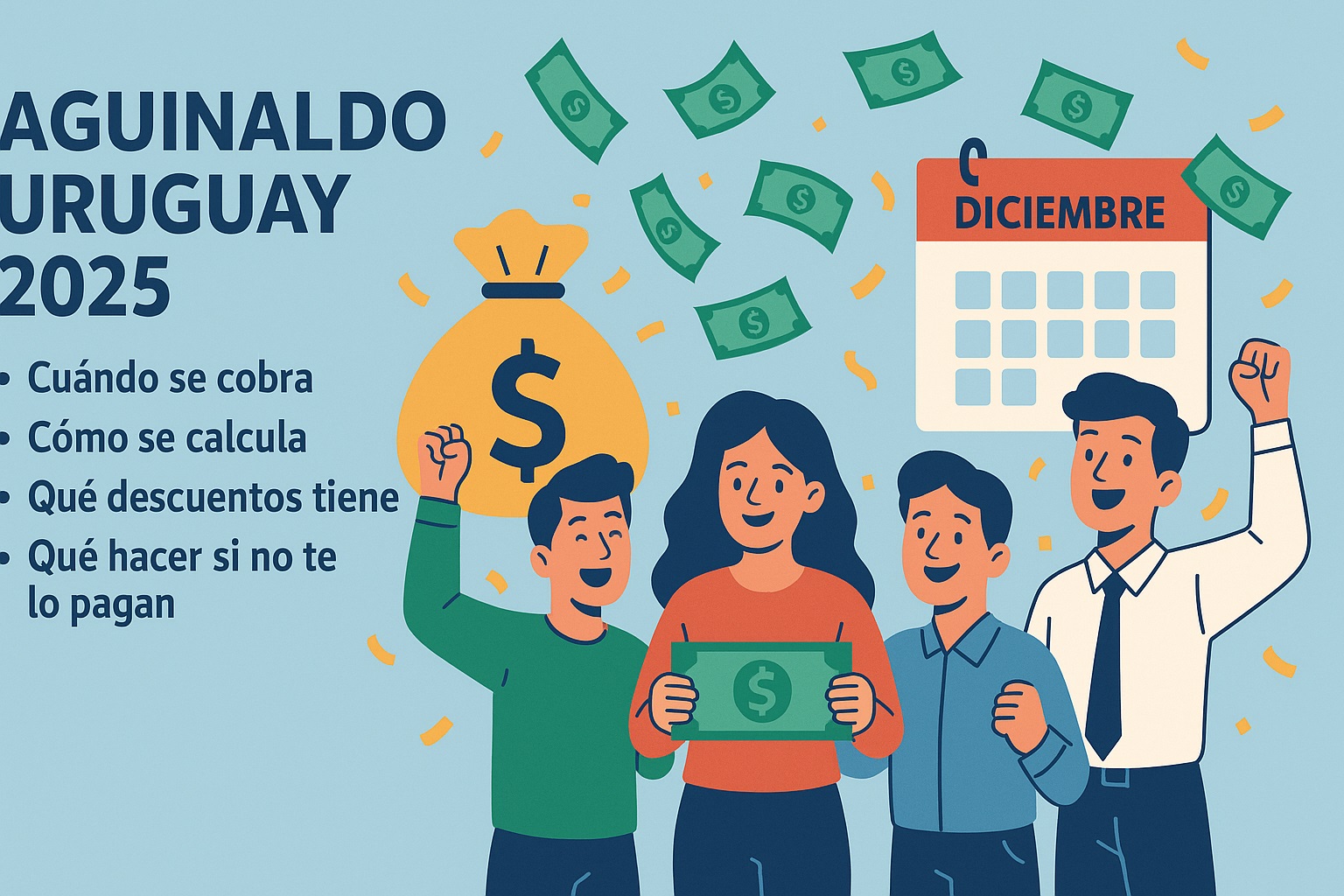 Aguinaldo Uruguay 2025: Cuándo se cobra, cómo se calcula y qué hacer si no te pagan (Guía Completa)